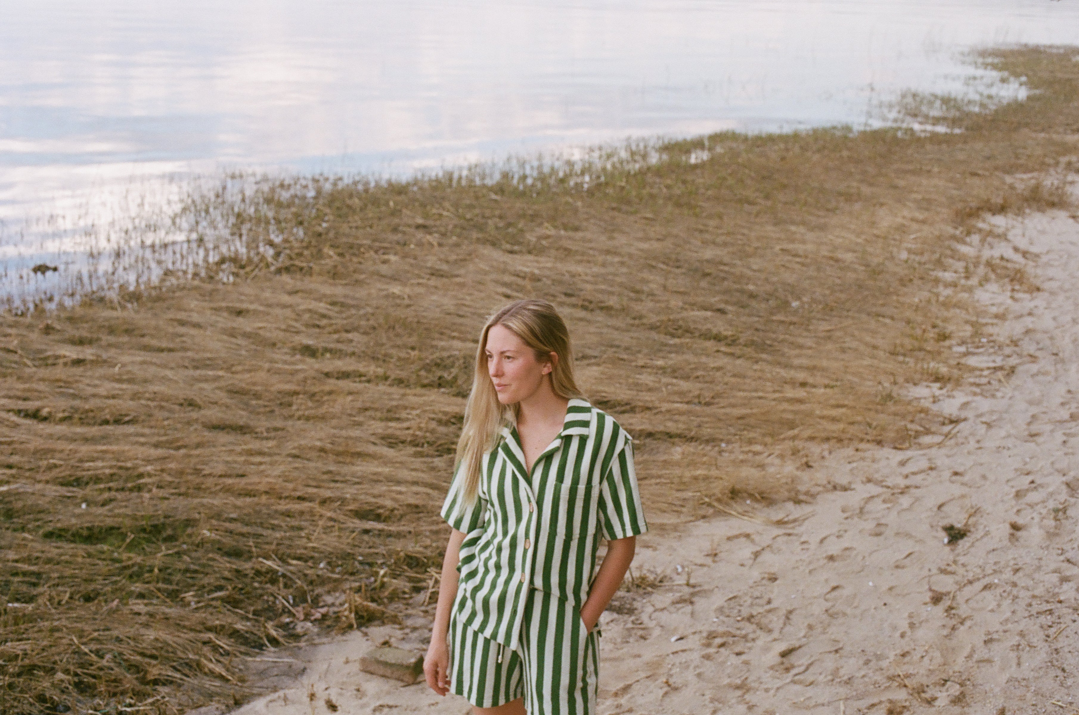 Weekend Top | Green Stripe | Cosmopolitan Shop