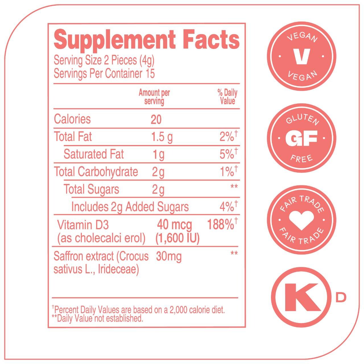 Mood Bites – Vegan Saffron And Vitamin D3 Infused Chocolate Supplements ...