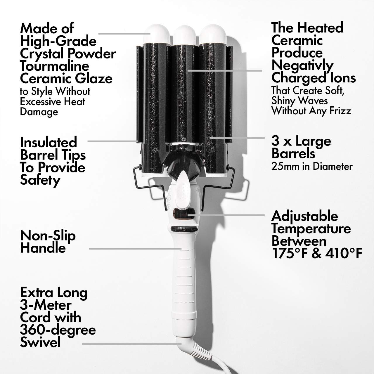 Wave Wand 3 Barrel Hair Waver 1” | Cosmopolitan Shop