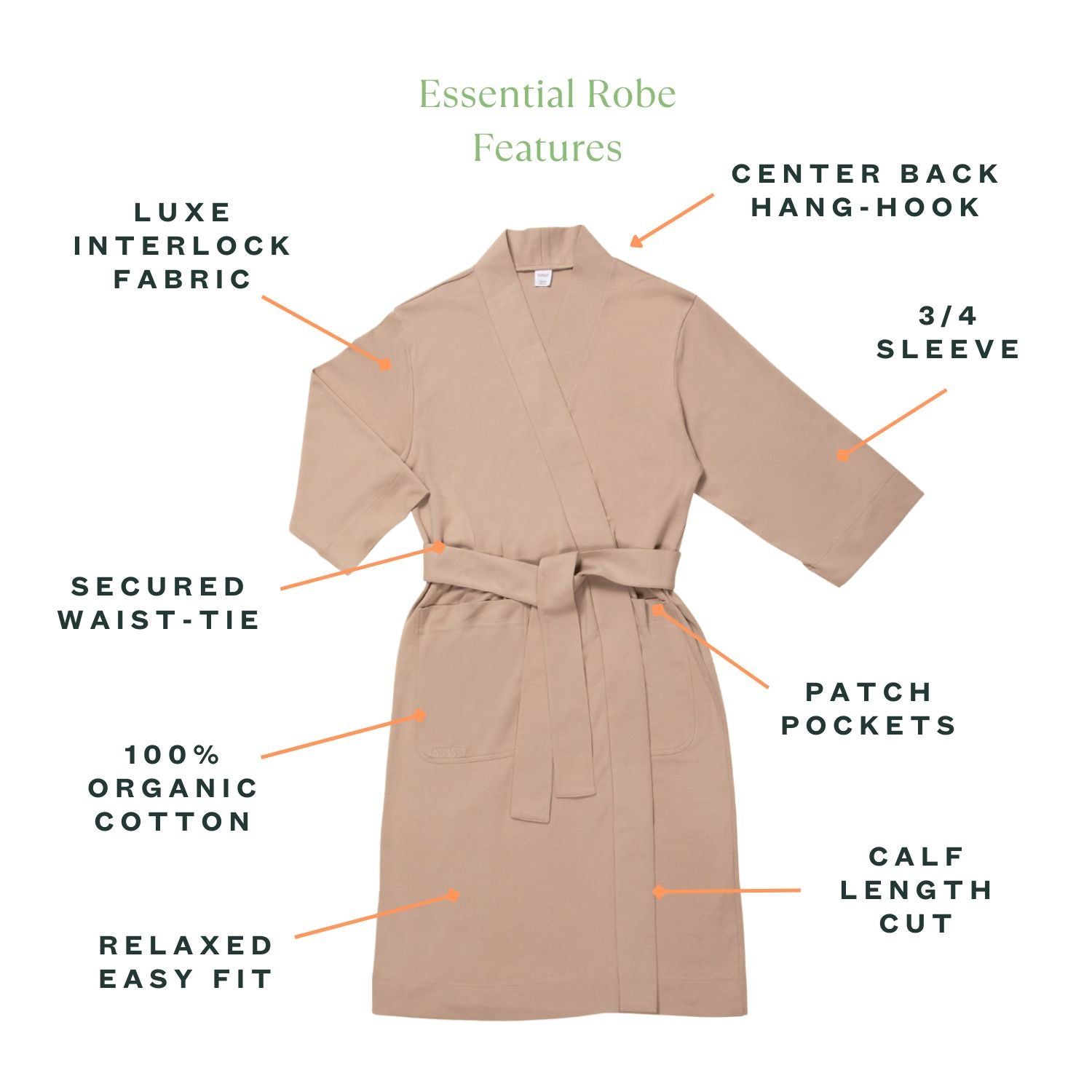 Organic Cotton Essential Robe | Cosmopolitan Shop