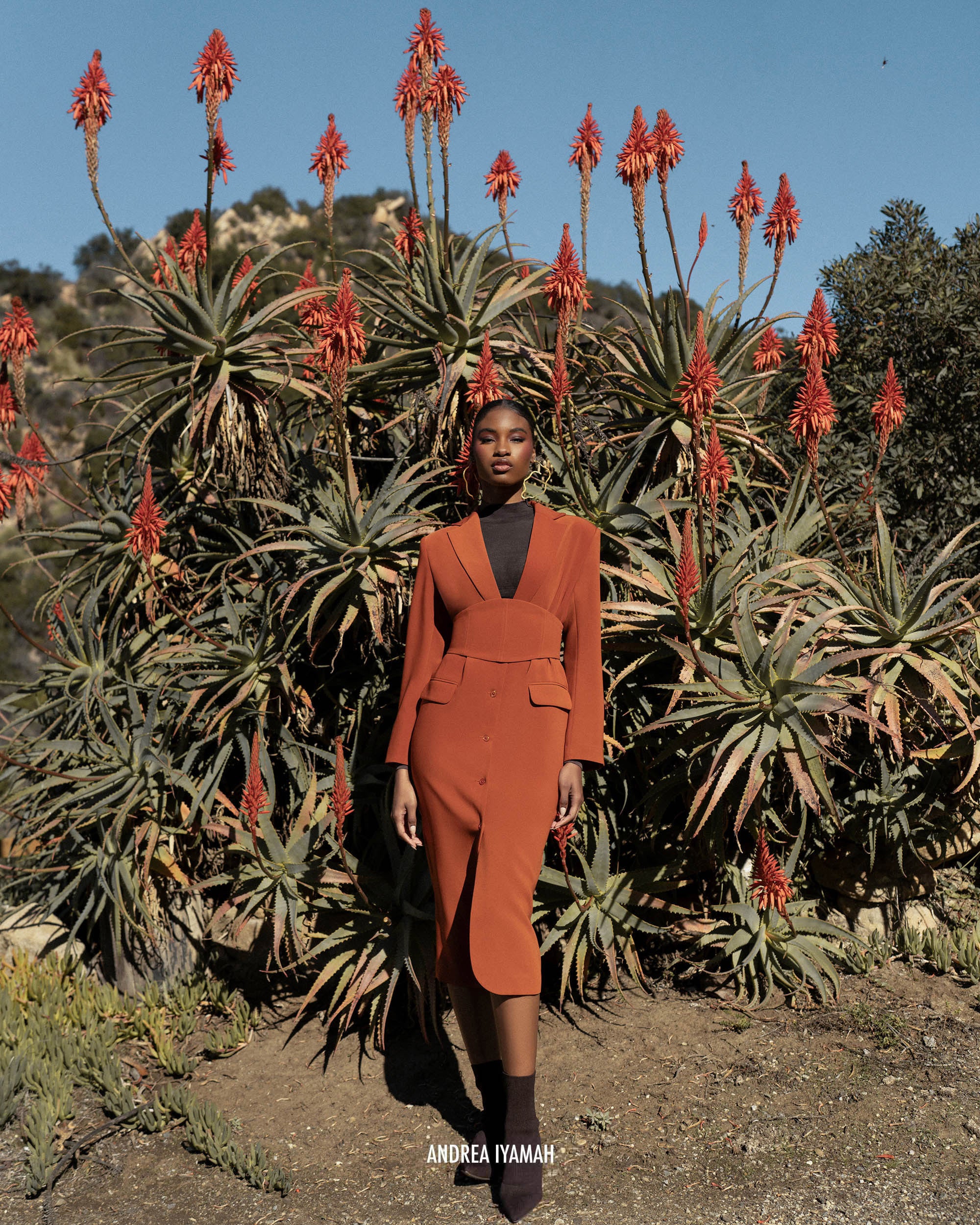 Zia Corset Blazer Dress - Pumpkin | Cosmopolitan Shop