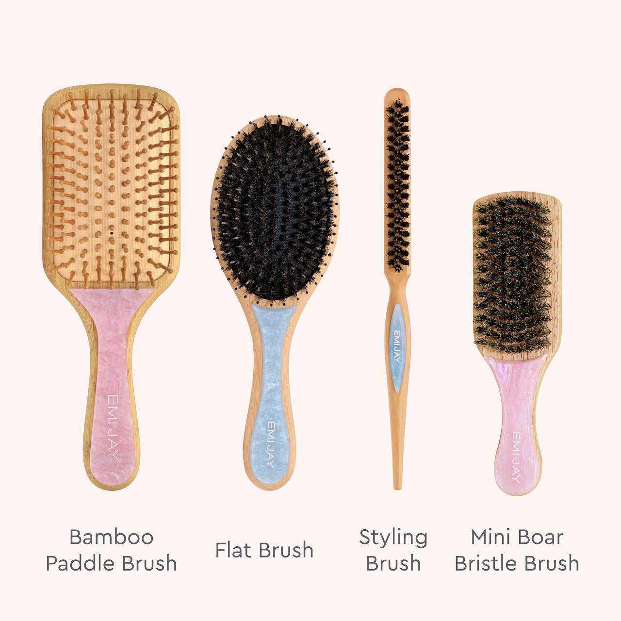 Mini Boar Bristle Hair Brush In Pink Sugar | Cosmopolitan Shop