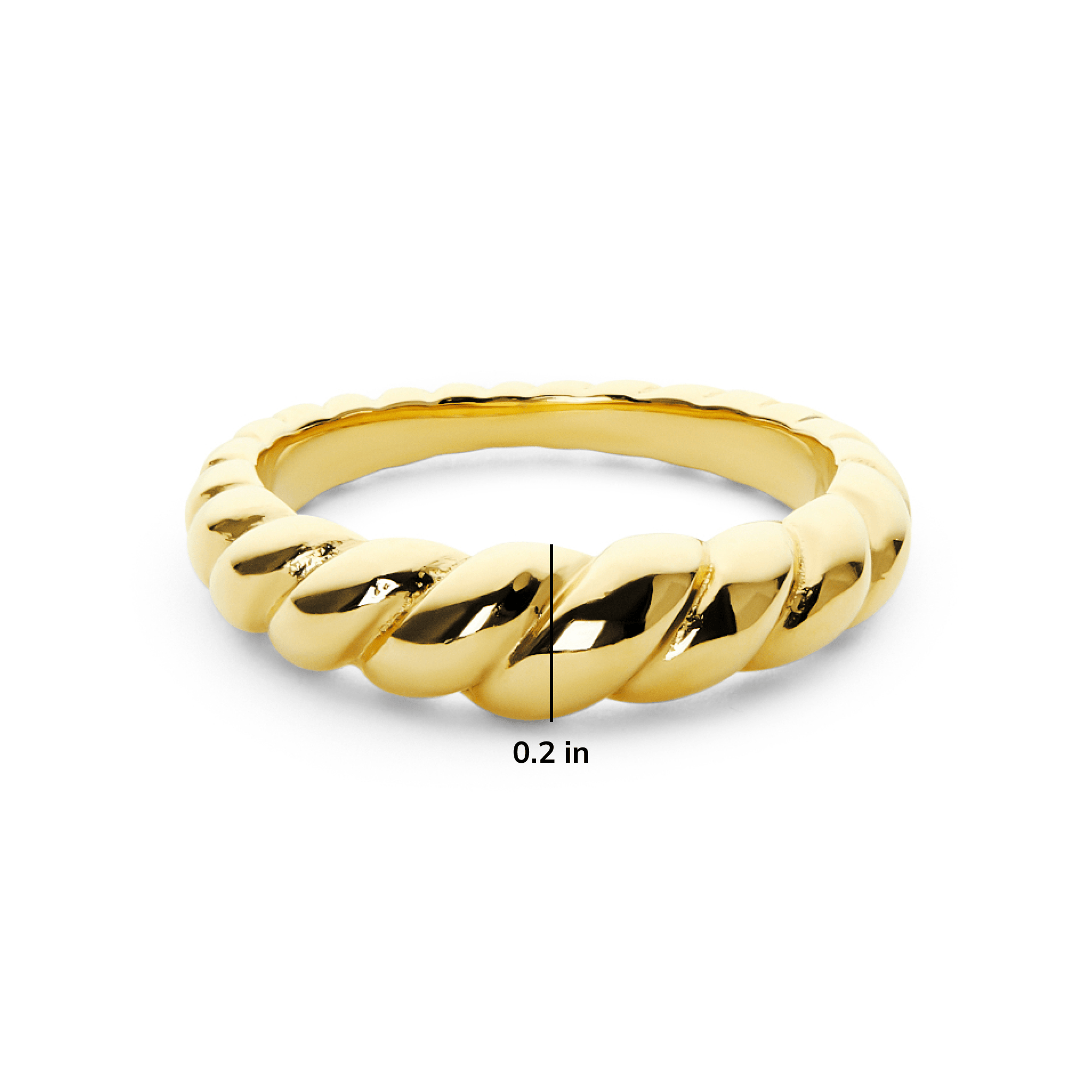 Gold Twist Ring - Rope Slim | Cosmopolitan Shop